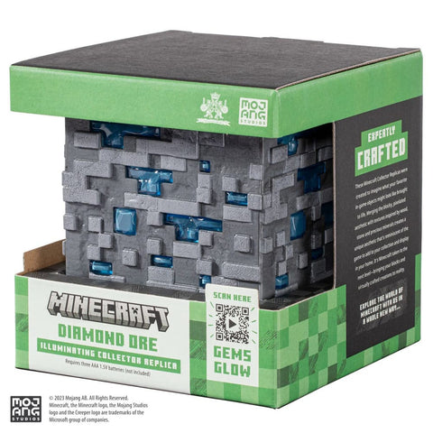 Minecraft Replica Illuminating Diamond Ore Cube 10 cm – Amuzzi